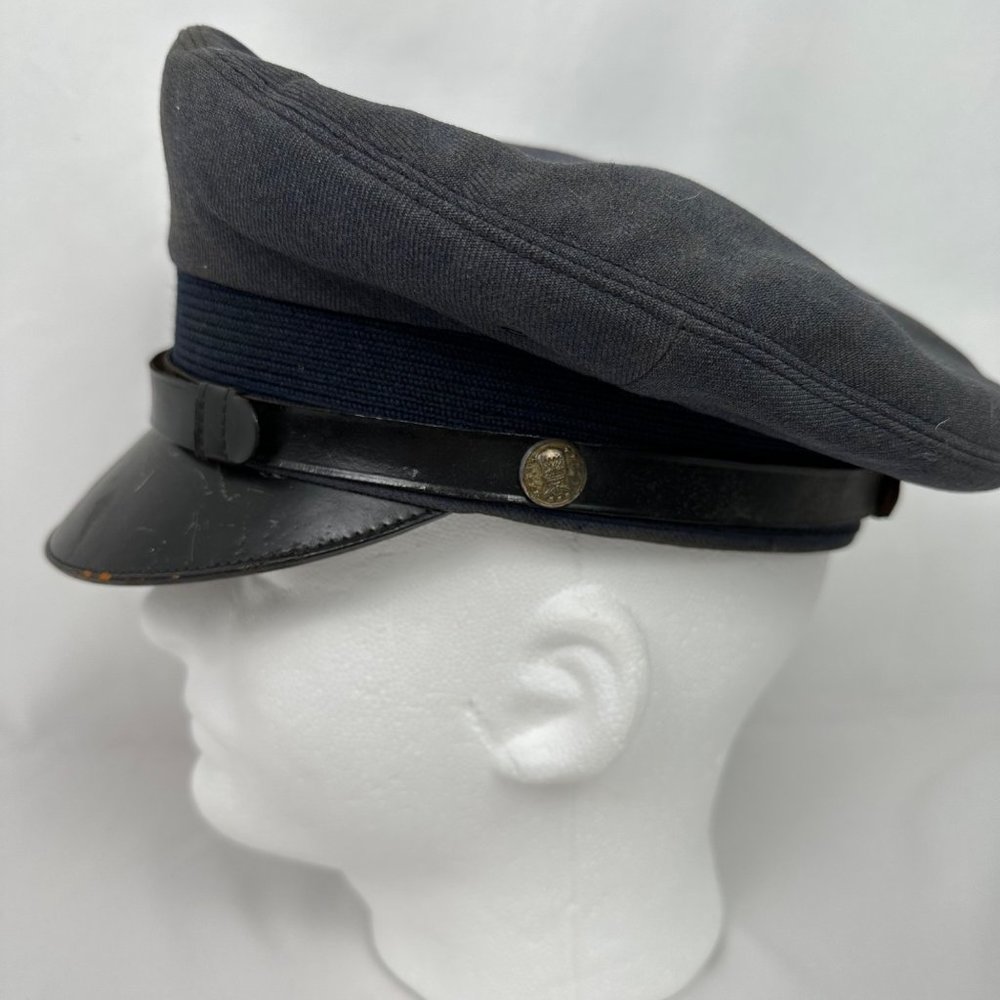 Vintage 60/70's Usaf Enlisted Military Service Cap Hat - Gem
